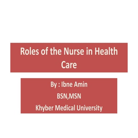 Roles of the Nurse in Health Care.pptx