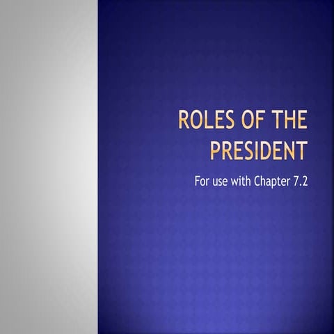 Roles of the president (7.2) | PPT