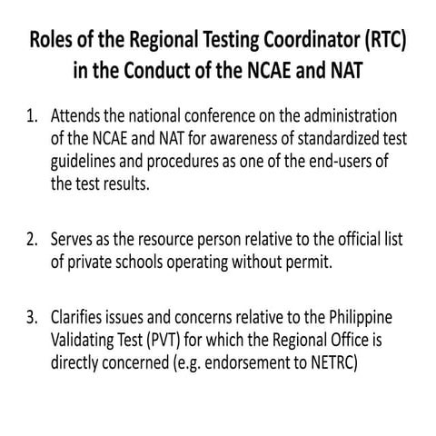 Roles of the rtc | PPT