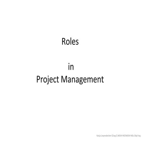 Project management roles in context - PRINCE2 introduction | PPT | Executive Leadership ...
