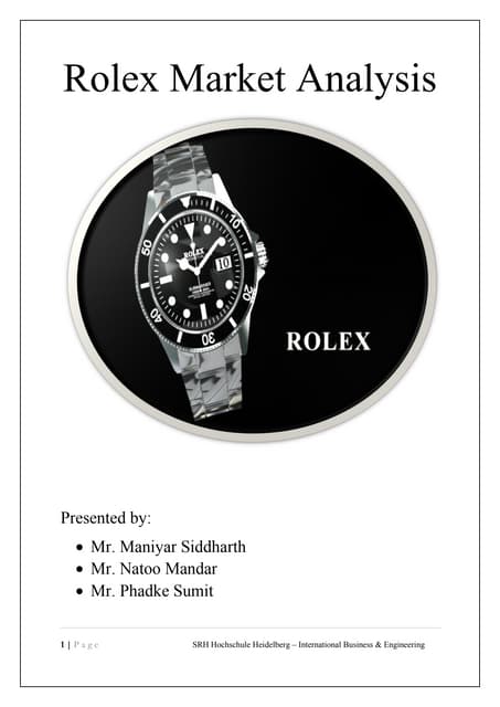 Rolex Marketing Plan | PDF