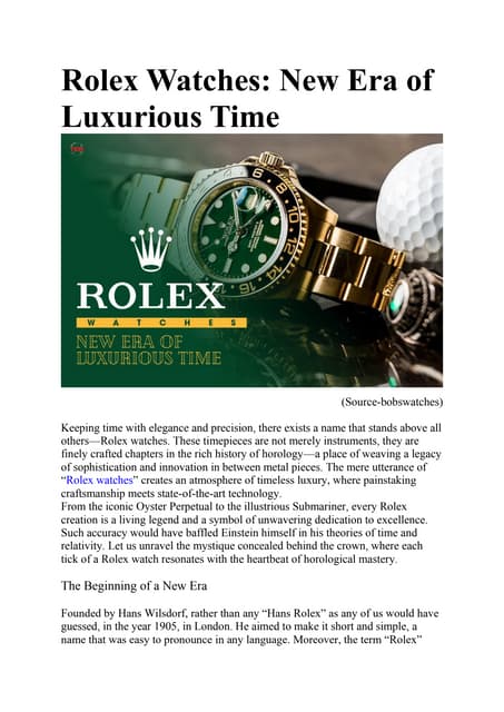 Rolex Watch | PPT