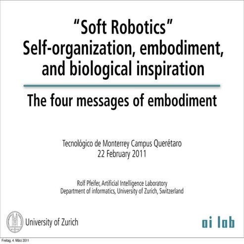 Rolf pfeifer conferencia magistral | PDF