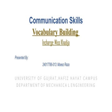 Vocabulary Building "Enhancing Communication Skills Through Effective ...
