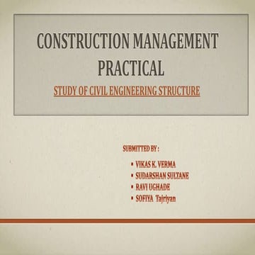 construction management site visit ppt | PPTX