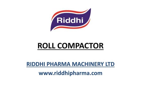 ROLL COMPACTOR | PPT