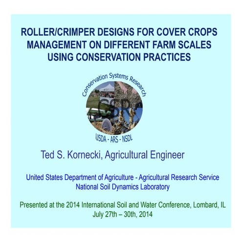 Roller crimper designs for cover crops | PDF