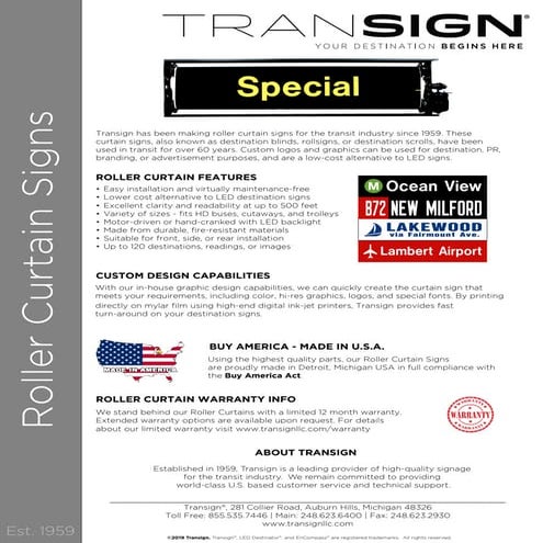 LED Bus Destination Displays | LED Display Signs -Transign | PDF