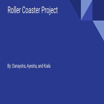 Roller coaster project | PDF