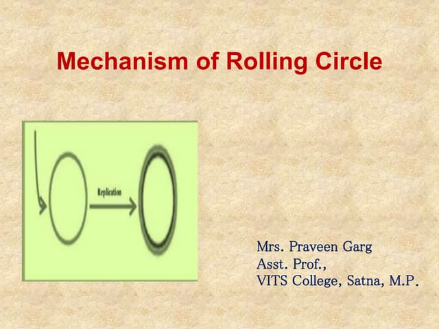 Rolling Circle Model of DNA Replication | PPTX