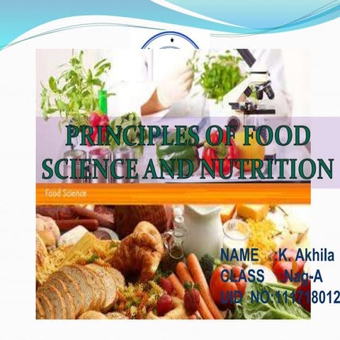 FOOD SCIENCE AND NUTRITION | PPTX