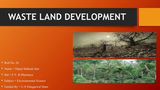 Waste land management | PPTX