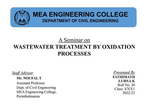W10 L46-Advanced Oxidation Processes (AOP)-Introduction.pptx W10 L46-Advanced Oxidation Processes (AOP)-Introduction.pptx
