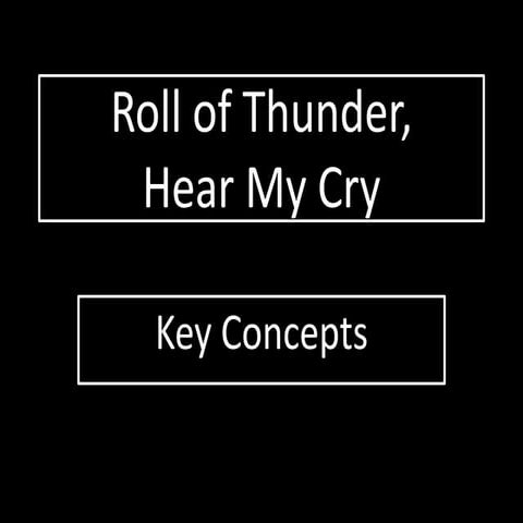 Roll of thunder ppt | PPTX