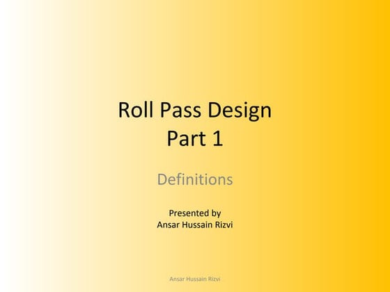 Roll pass design in continuous bar mills | PDF | Physics | Science