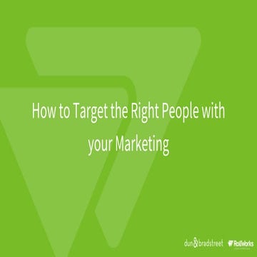 How to target the right people with your marketing | PPT