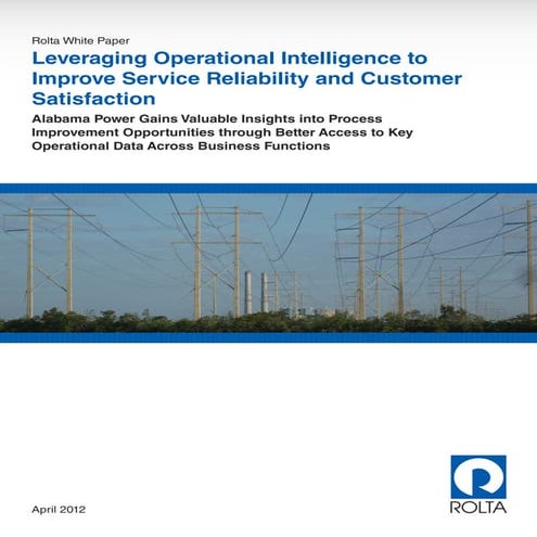 Leveraging Operational Intelligence to Improve Service Reliability and ...