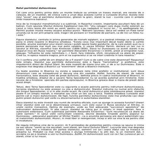 Rolul parintelui duhovnicesc | PDF