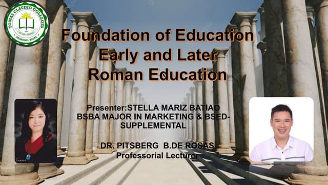 roman educational system | PPTX