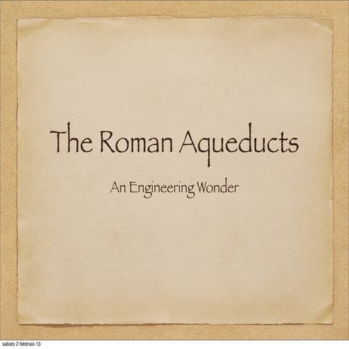 Roman Aqueducts | PDF