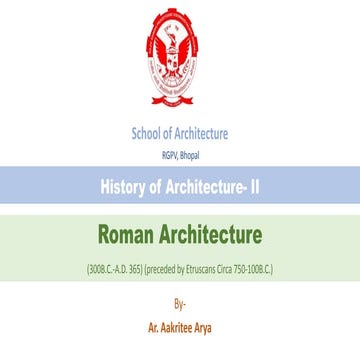 Roman architecture | PPTX