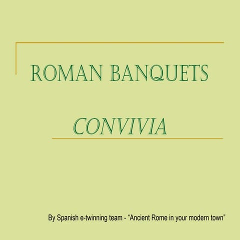 Roman banquets | PPT