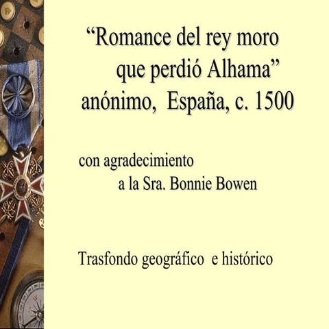 Romance del rey moro | PPT