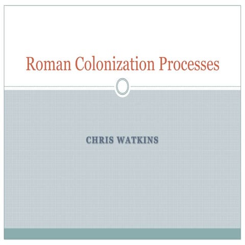 Sanisera field school, session no. 8: Roman colonization processes, by ...