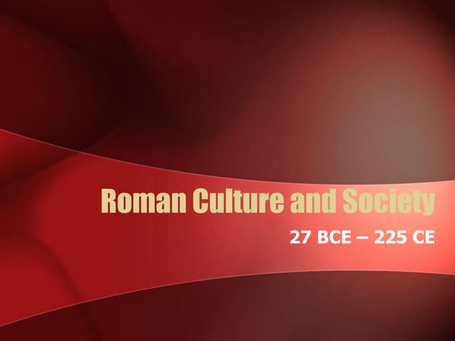 Ancient Roman Civilization | PPT