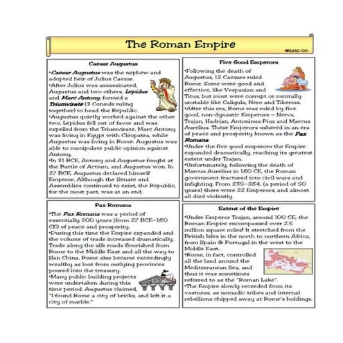 Roman empire handout and key | DOCX
