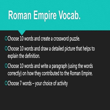 Roman empire vocab. | PPTX