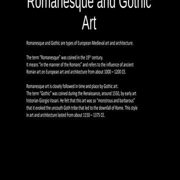 Romanesque and Gothic art | PPT