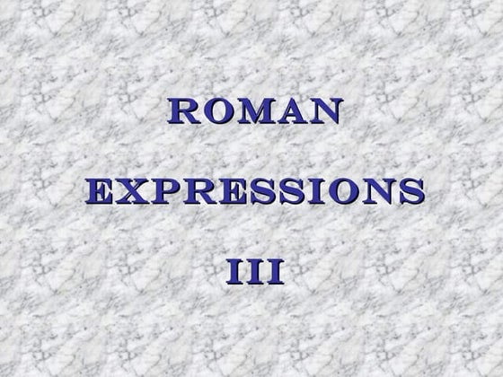 Roman greetings | PPT