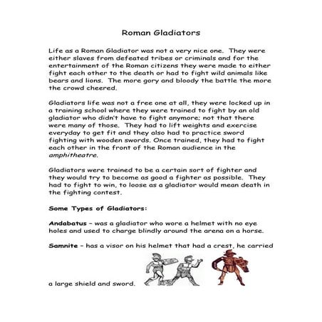 ROMAN EMPIRE The Gladiators. | DOC