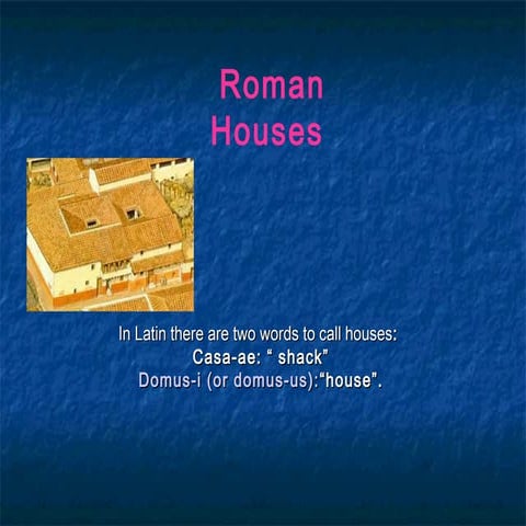 Houses in the ancient Rome | PPT