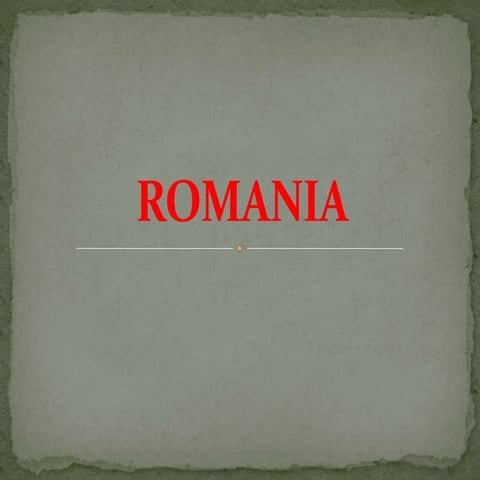 Romania a short presentation for our Erasmus + project BE BOLD AS THE ...