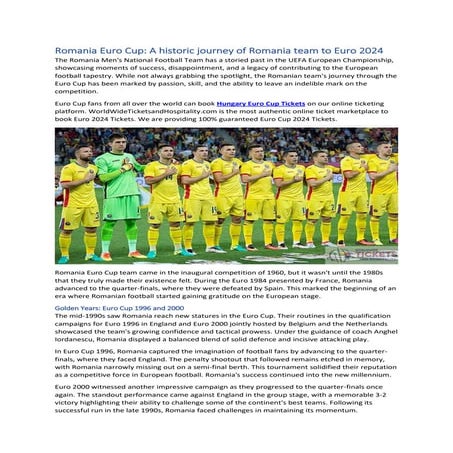 Romania Euro Cup A historic journey of Romania team to Euro 2024.docx