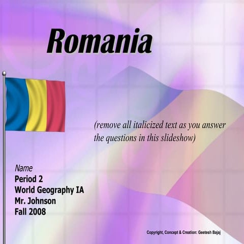 Romania Template T 2 | PPT