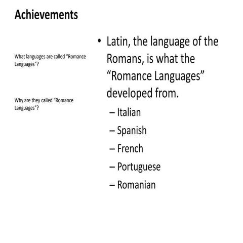 The evolution of the latin language | PPTX