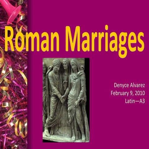 Roman Marriages | PPT