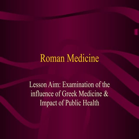 Roman Medicine | PPT