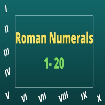 Roman numerals 1 to 20.pptx