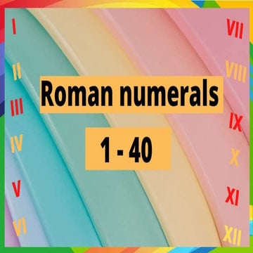 Roman numerals 1to 40.pptx