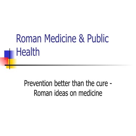 Roman Public Health | PPT