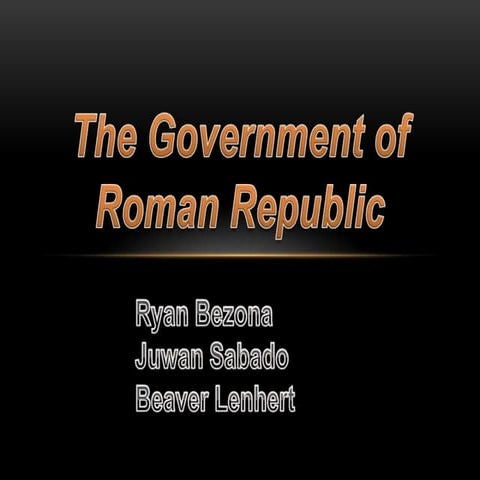 Roman republic | PPT