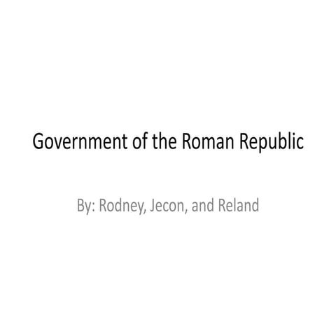 The roman republic | PPT