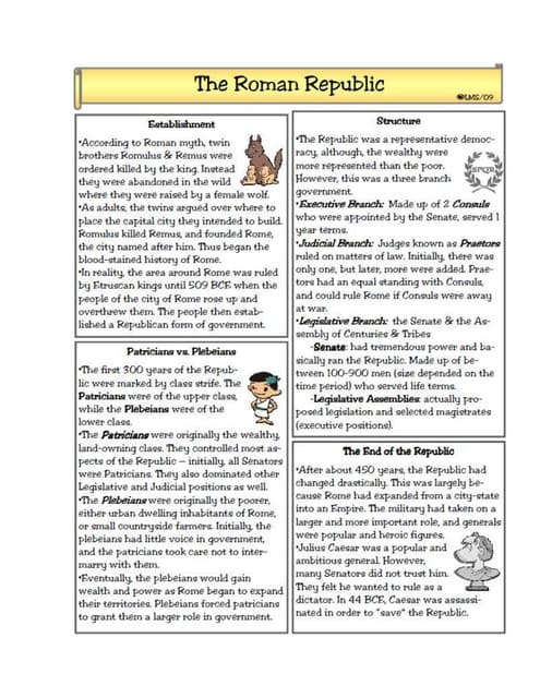Roman empire handout and key | DOCX