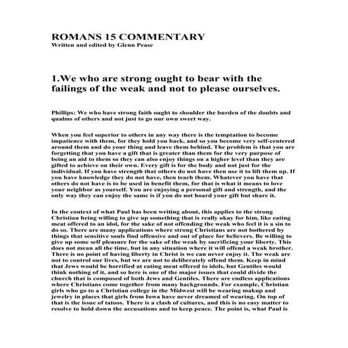 Romans 15 commentary | PDF
