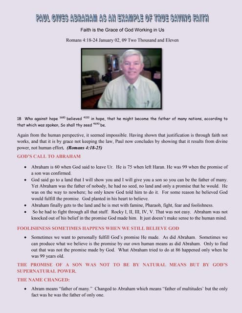 Free Sermon Outline - Hebrews 11:1-6 - A Matter of Faith | PDF