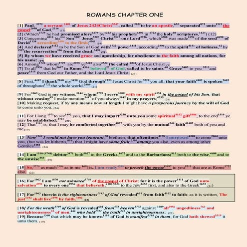 Romans chapter one verses strongs notes | DOCX | Christianity ...
